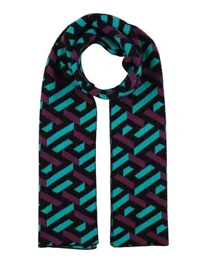 Versace Scarf Turquoise Wool, Elastane