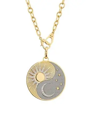 FOUNDRAE Balance Two-tone 18k & 1.03 Tcw Diamond Pendant Necklace - Gold