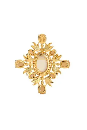 KENNETH JAY LANE Crystal And Pearl Cluster Pin