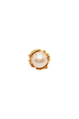 KENNETH JAY LANE Kenneth Jay Lane Sea Branch Pearl Ring Gold