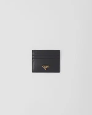 Prada Leather Card Holder - Black