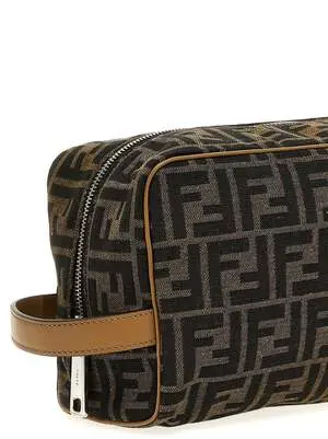 Fendi Ff Wash Bag - Beige