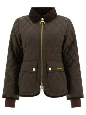 Barbour Beadnell' Fitted Quilted Jacket - Green