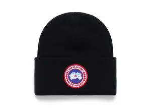 Canada Goose Logo Wool Beanie - Black