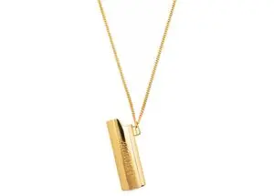 AMBUSH Logo Lighter Case Pendant Necklace - Gold