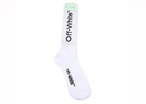 Off-White Diag Mid-length Socks - White/black