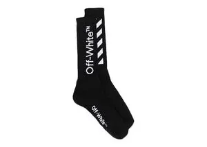 Off-White Diag Helvetica Long Socks - Black/white