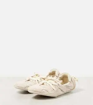 Acne Studios Leather Sneakers With Square Toe - White