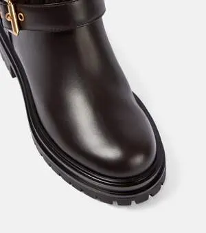GIANVITO ROSSI Thurso Leather-trimmed Boots