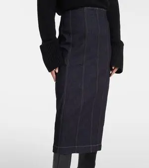 Veronica Beard Fiona Denim Maxi Skirt