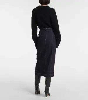 Veronica Beard Fiona Denim Maxi Skirt