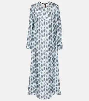Marni Printed Silk Maxi Dress
