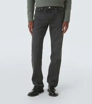 AMI Paris Straight Leg Jeans In /grizzly