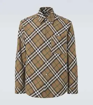 Burberry Check Cotton Shirt - Beige