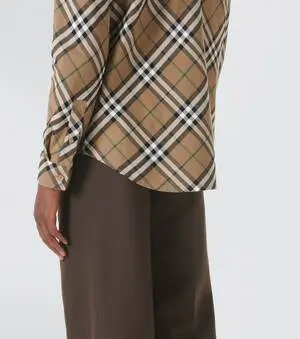 Burberry Check Cotton Shirt - Beige