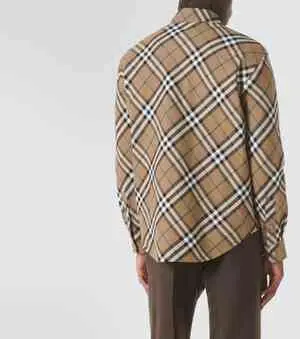 Burberry Check Cotton Shirt - Beige
