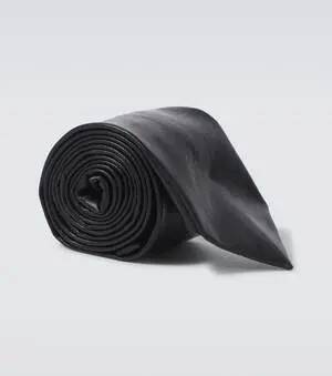Our Legacy Faux Leather Neck Tie - Black