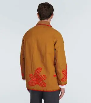BODE Field Maple Embroidered Cotton Coat