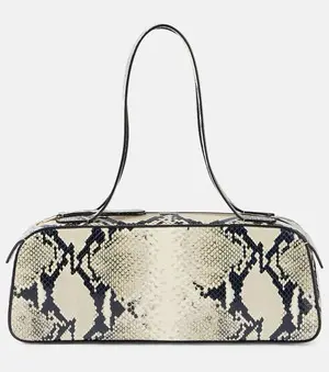 Khaite Simona Snake-effect Leather Shoulder Bag - Beige