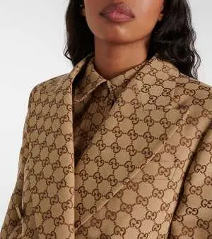 Gucci Gg Canvas Double-breasted Blazer