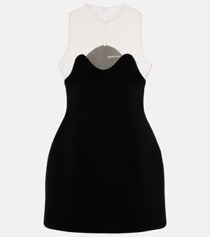 David Koma Wave Tulle Minidress