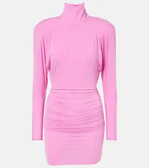 Alex Perry Draped Jersey Minidress