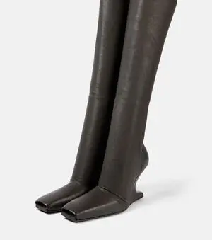 Rick Owens Cantilever Leather Over-the-knee Boots - Black