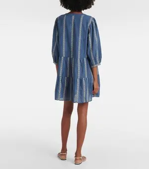 Velvet By Graham & Spencer Kaitlyn Jacquard Cotton-blend Minidress