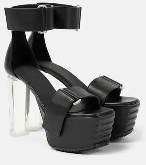 Rick Owens Leather Platform Sandals