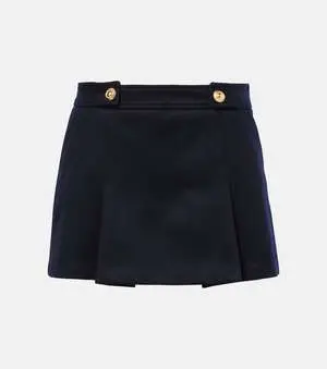 TOM FORD Pleated Wool And Cashmere Miniskirt