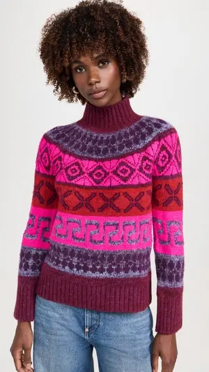 Saylor Candace Fair Isle Knit Sweater