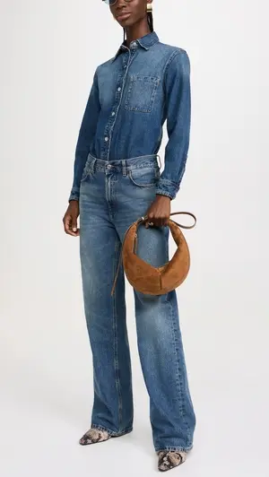 Proenza Schouler Slide Bag In Soft Suede - Saddle