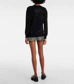 Gucci Gg Crystal Wool Cardigan