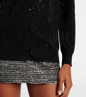 Gucci Gg Crystal Wool Cardigan