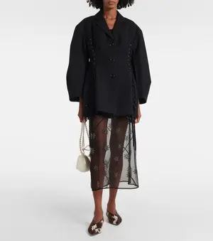 Simone Rocha Embellished Ballet Flats