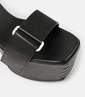 Rick Owens Leather Platform Sandals
