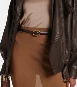 Saint Laurent Leather Belt - Brown