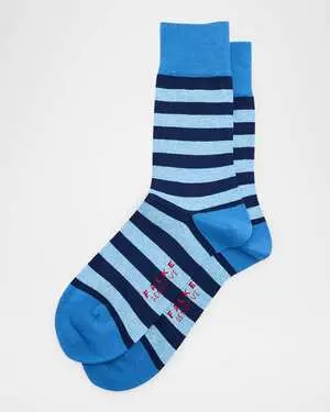 Falke Falke Sensitive Mapped Line Crew Socks Blue