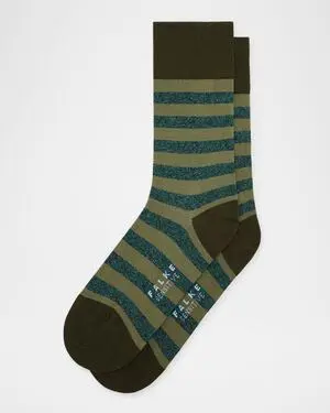 Falke Falke Sensitive Mapped Line Crew Socks Military Green