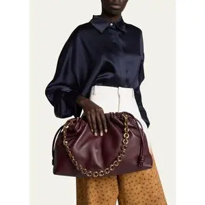 Loewe Flamenco Large Napa Lambskin Shoulder Bag - Black