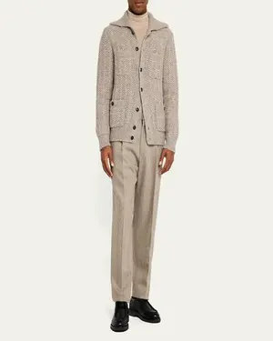 Giorgio Armani Four-pocket Cardigan Jacket - Off White