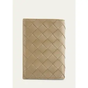 Bottega Veneta Leather Passport Case - Grey