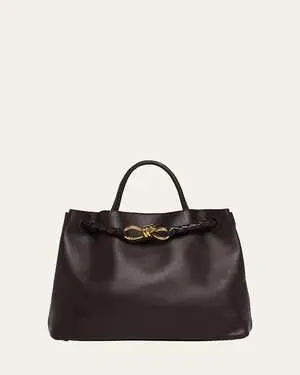 Bottega Veneta Andiamo Medium Leather Shoulder Bag - Fondant