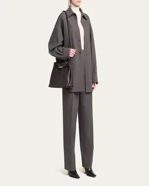 Bottega Veneta Andiamo Medium Leather Shoulder Bag - Fondant