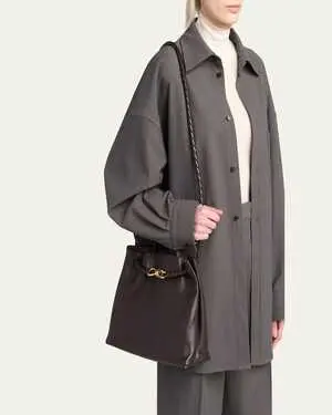 Bottega Veneta Andiamo Medium Leather Shoulder Bag - Fondant