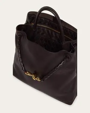 Bottega Veneta Andiamo Medium Leather Shoulder Bag - Fondant