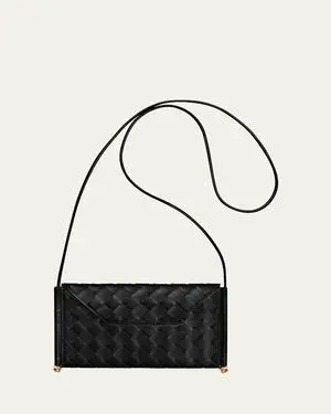 Bottega Veneta Phone Pouch Bag - Black-m Brass
