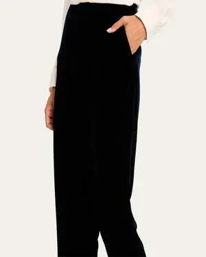 Giorgio Armani Mid-rise Velvet Trousers