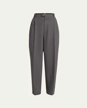Bottega Veneta Tapered Wool Stretch Tricotine Trousers - Graphite