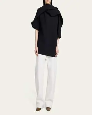 Bottega Veneta Light Double Wool Crepe Top